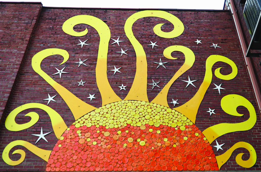 New mural gives sunny greeting in Warren | News, Sports, Jobs - The ...